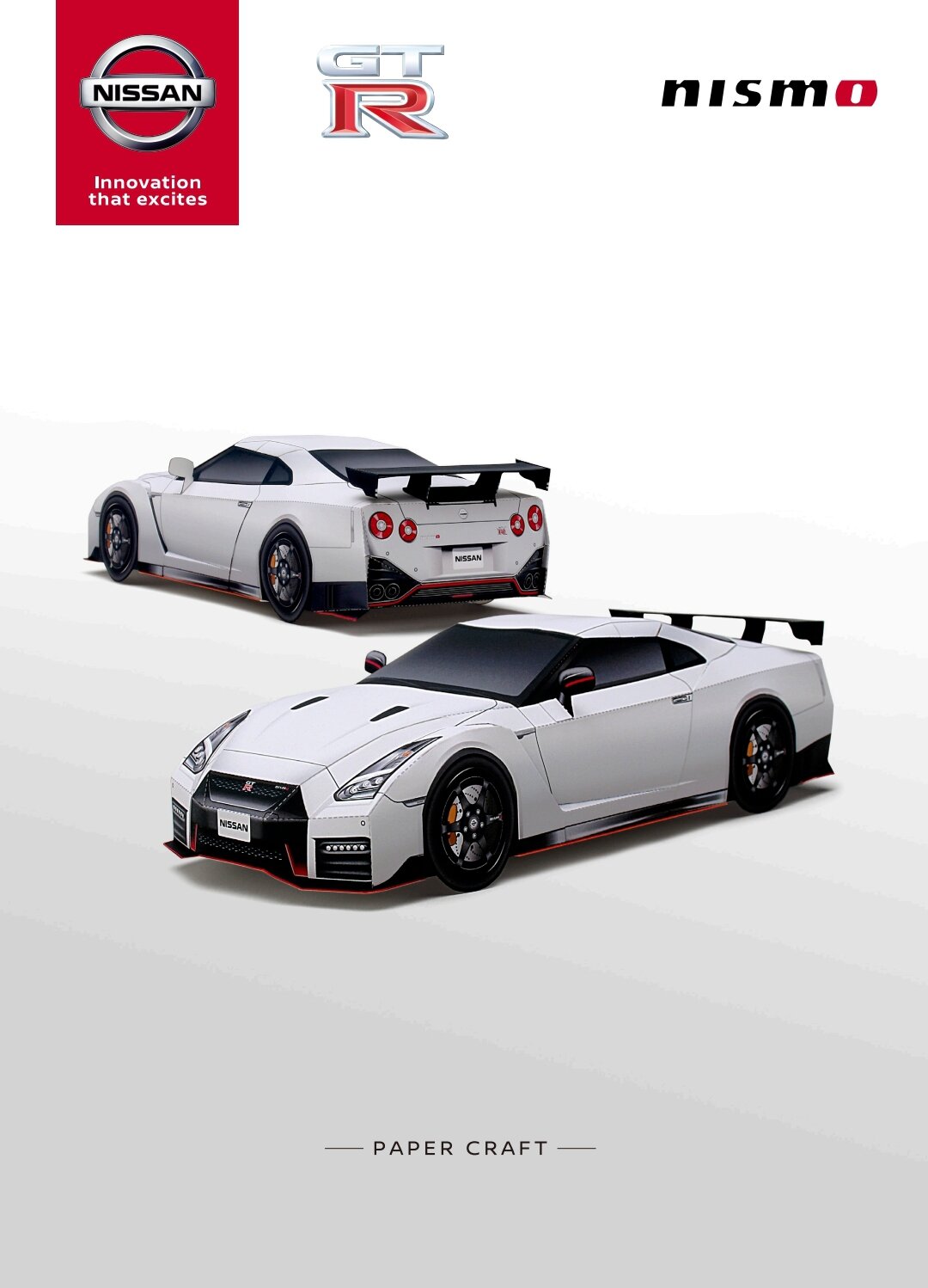 Papercraft miniatur Nisan GTR skala 1:34 pola kertas foto A4 | Lazada ...