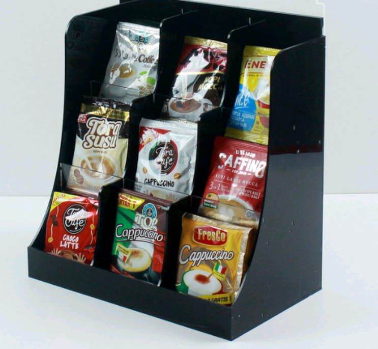 Rak Kopi Display Akrilik isi 9 | Lazada Indonesia