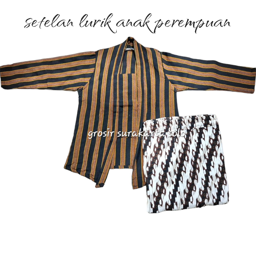 SETELAN BAJU KEBAYA LURIK ANAK PEREMPUAN / BAJU ADAT JAWA /SETELAN ANAK ...