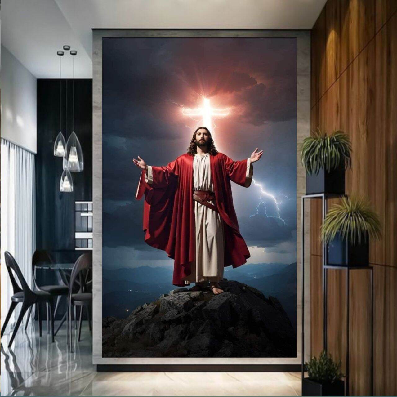 poster cetak jumboh, hiasan dinding, gambar Tuhan Yesus, poster cetak ...