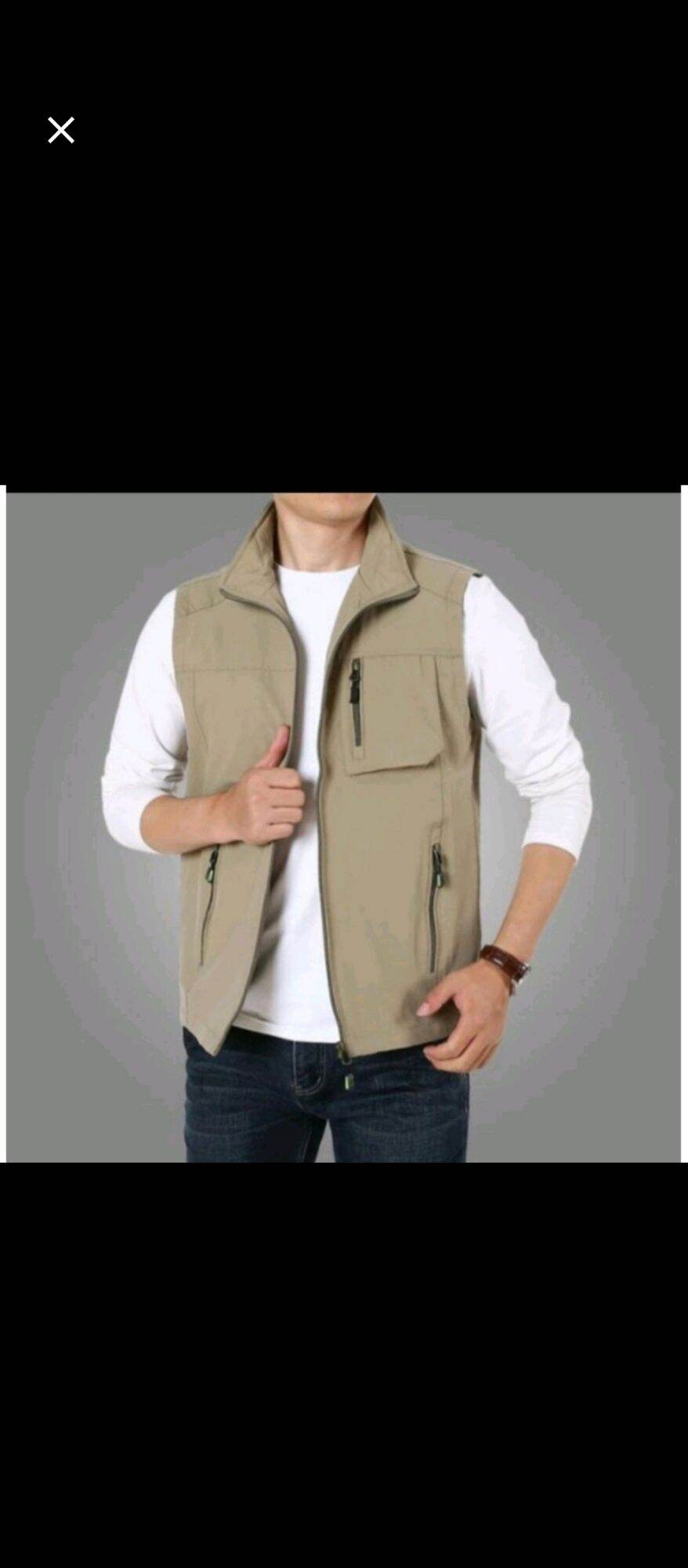 rompi katun pria/rompi lapangan/rompi outdoor/rompi pria keren | Lazada ...