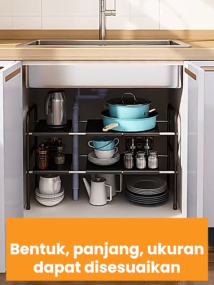Mainland Rak Panci Bawah Wastafel Rak Kolong Kitchen Set Rak ...