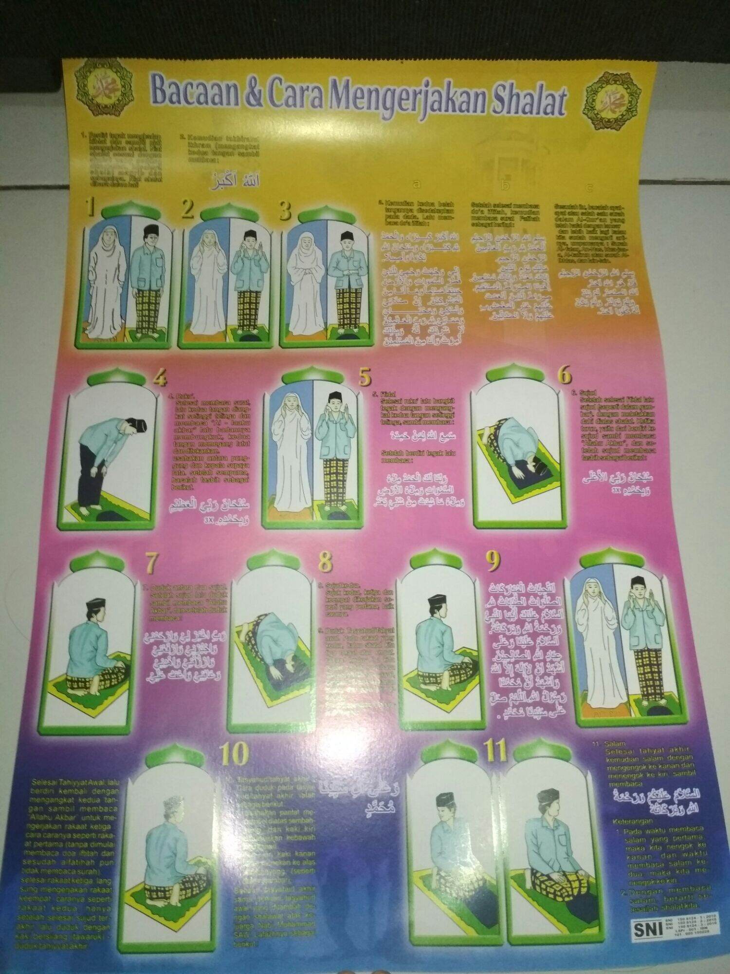 poster tata cara solat | Lazada Indonesia