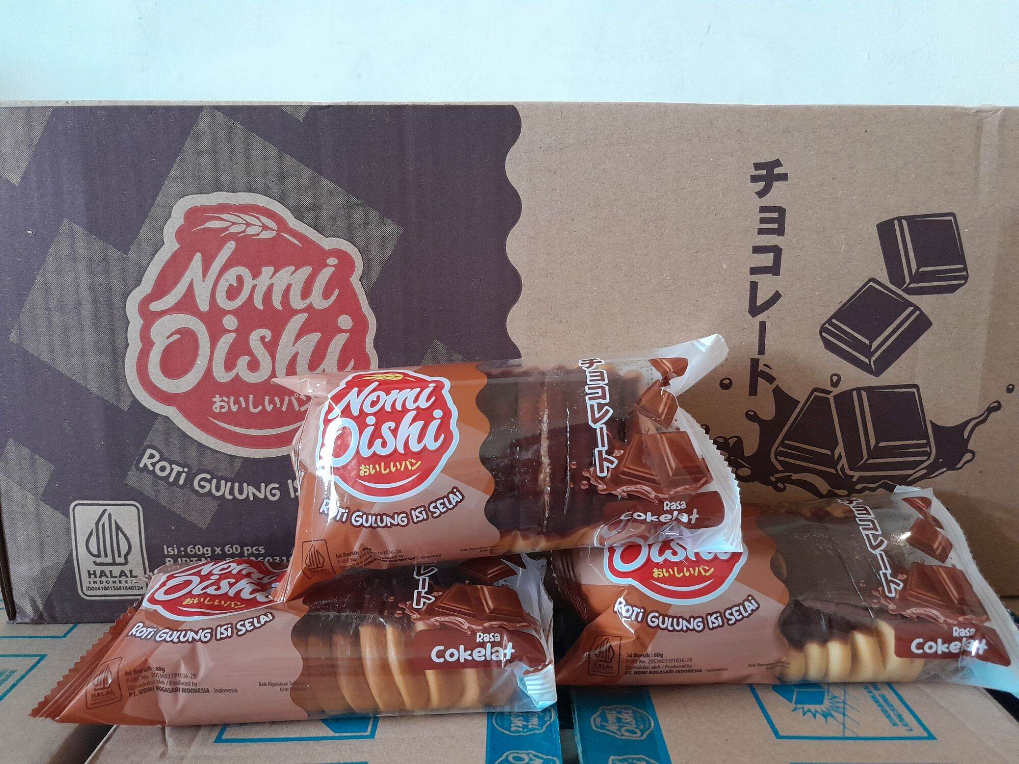OISHI ROTI GULUNG ( NOMI OISHI ) 1 DUS ISI 60 PCS exp 3 bulan | Lazada ...
