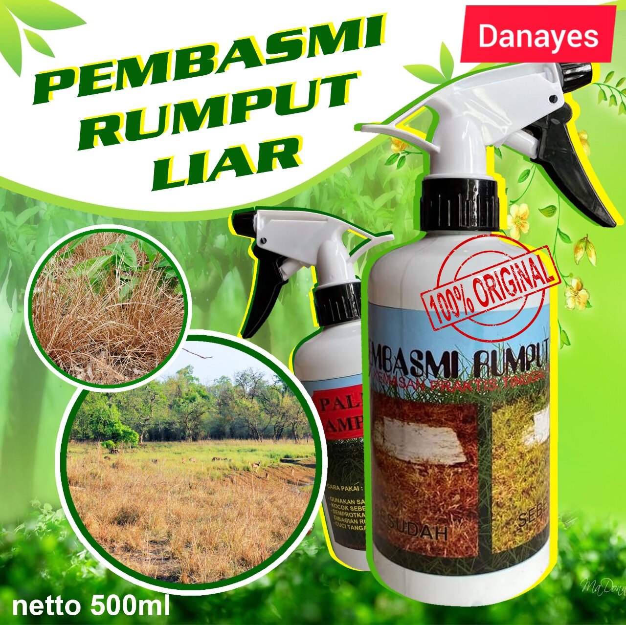 Spray Cairan Pembasmi Rumput Liar Gulma Ilalang Ampuh Semprot 500 Ml ...