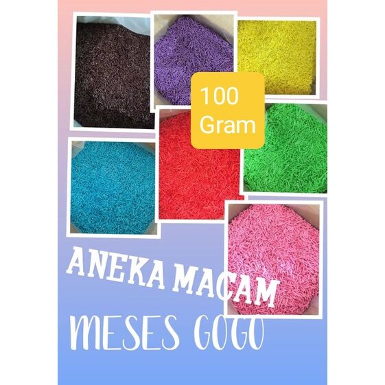 GOGO coklat meses warna warni repack 100g isian roti taburan kue cake ...