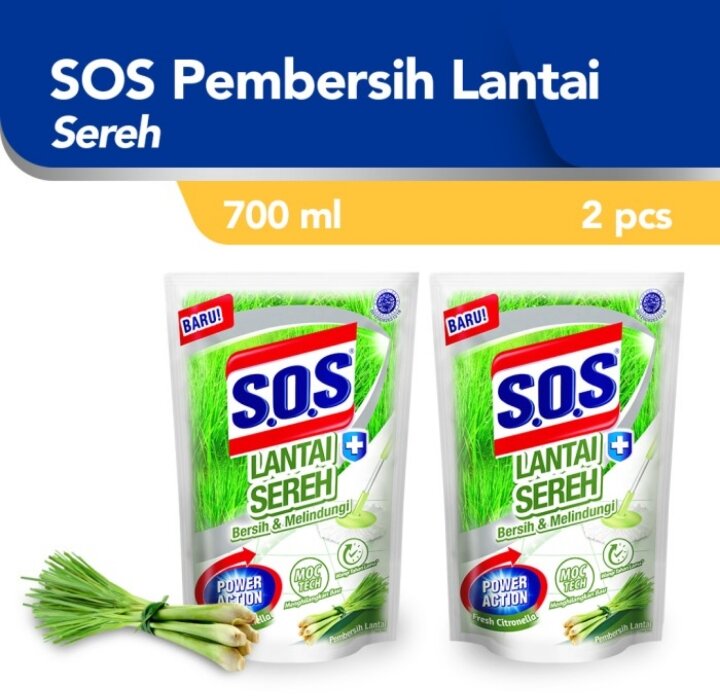 sos pembersih lantai 700ml twin pack | Lazada Indonesia