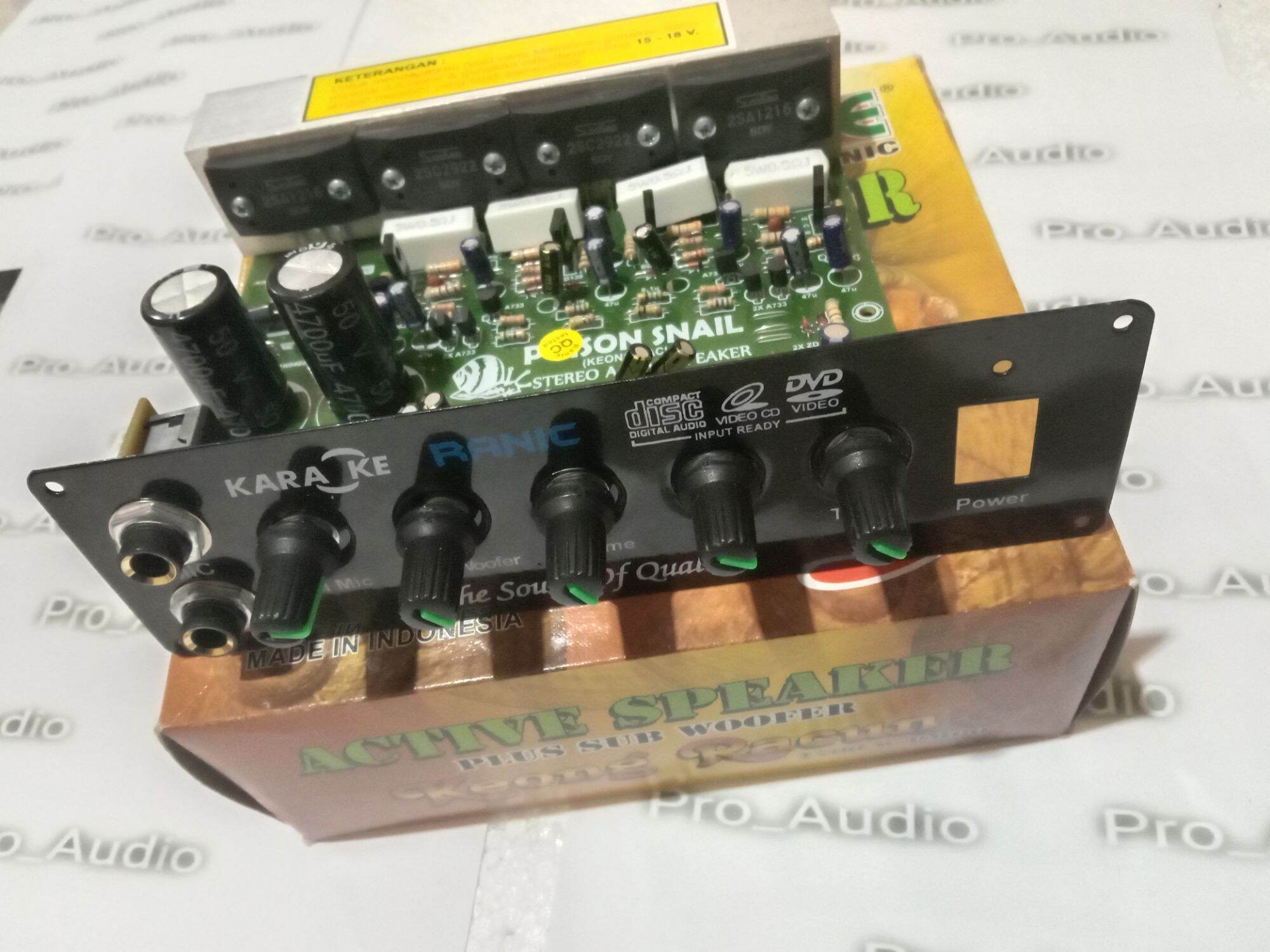 Kit Power Amplifier Aktif Speaker plus Subwoofer 1700W PMPO | Lazada ...