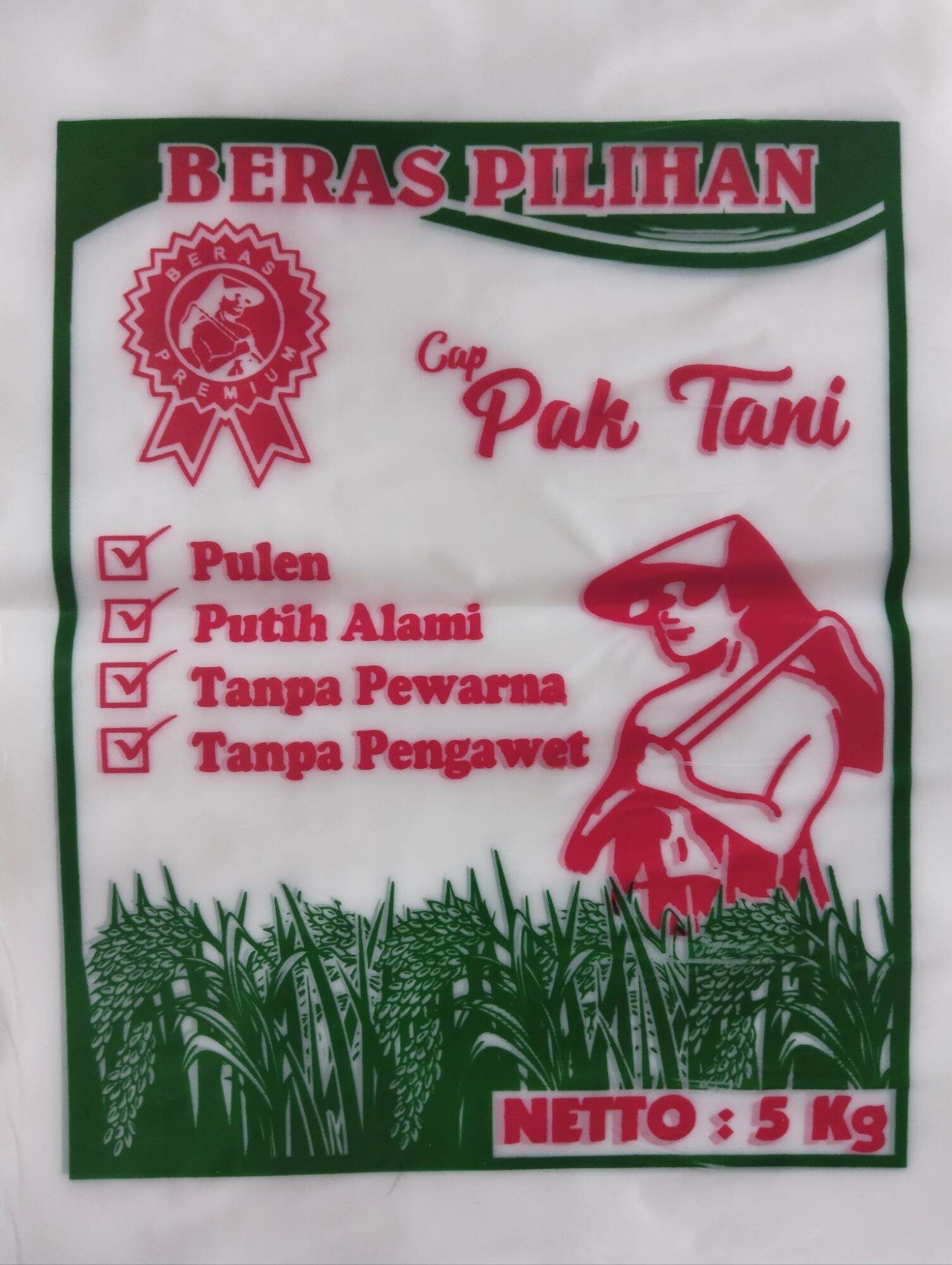 plastik kemasan beras pak tani 5kg premium isi 100pcs | Lazada Indonesia