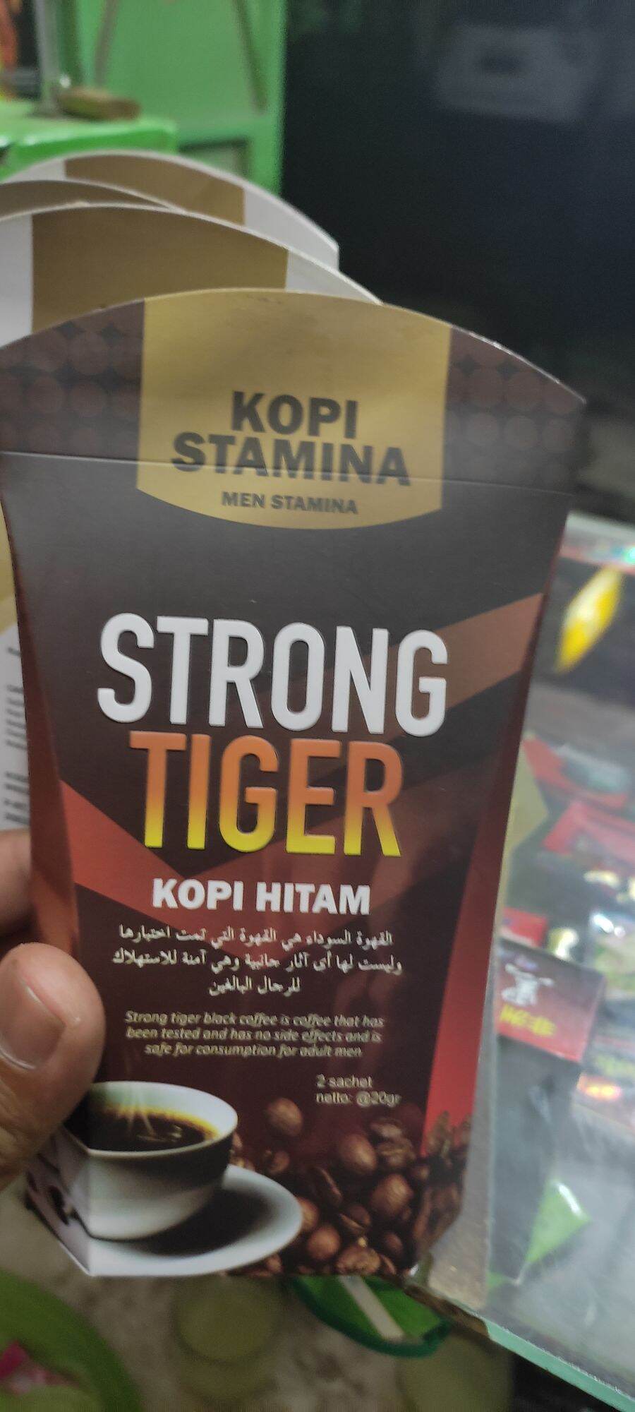 kopi stamina strong tiger, varian rasa 2 rasa kopi hitam dan rasa ...