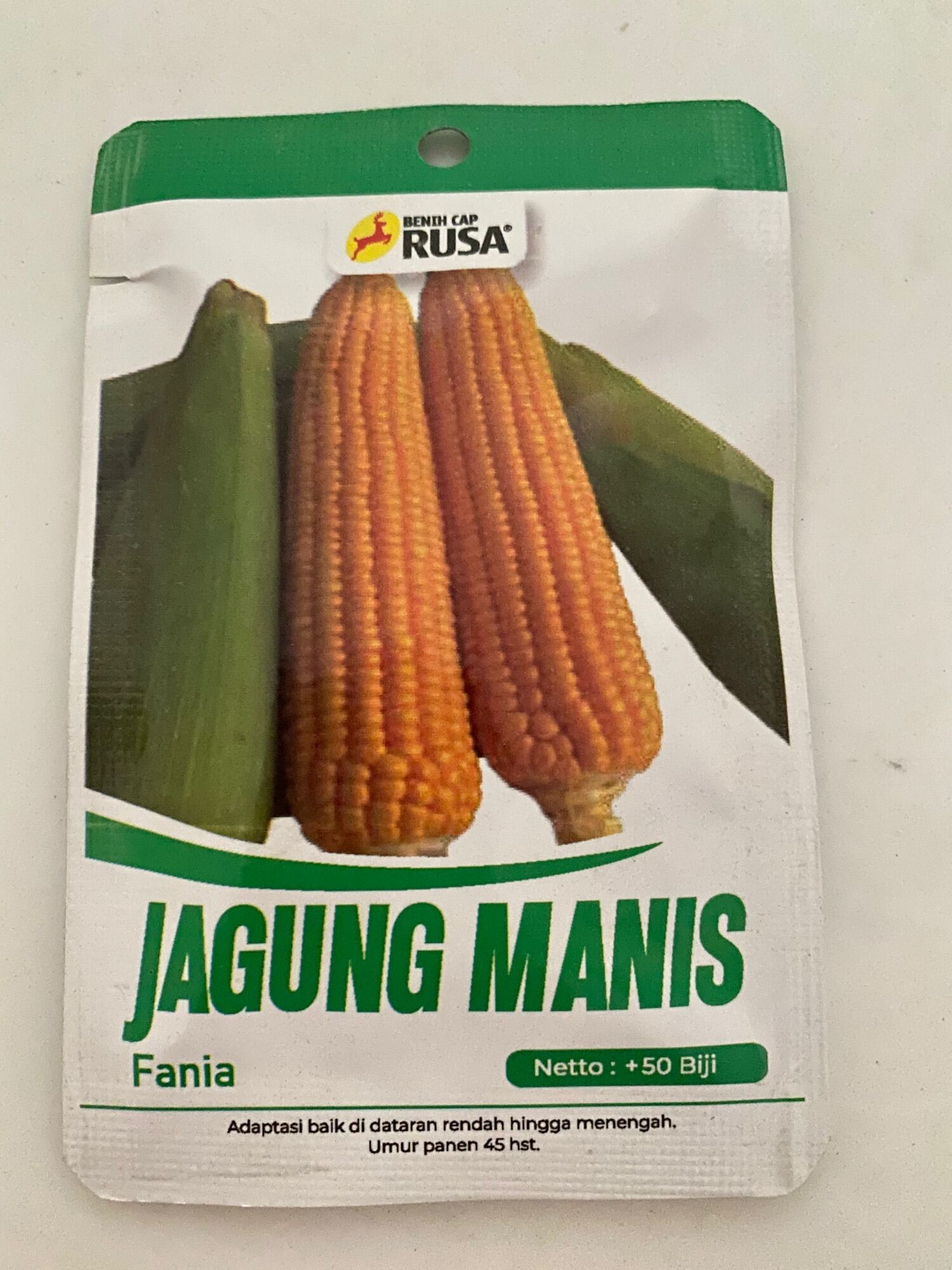 Benih Jagung Manis Fania ±50 butir Cap Rusa small pack | Lazada Indonesia