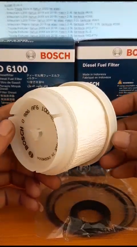 Fuel Filter Solar D 6100 BOSCH D6100 ISUZU DMAX D-MAX MUX MU-X Traga ...
