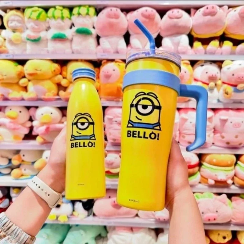 miniso botol minum minion stainless, miniso minions collection steel ...