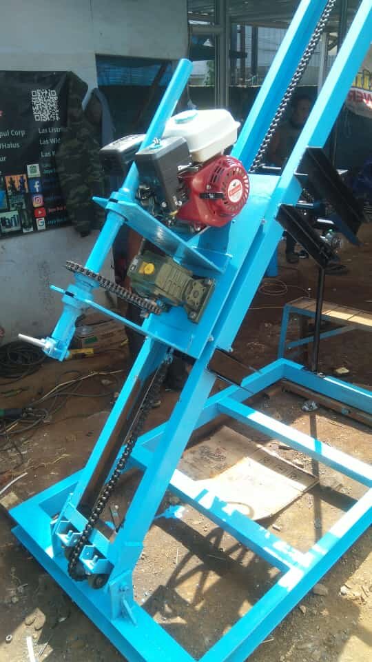Mesin bor tanah horizontal miring 45° - mesin bor miring - mesin bor ...