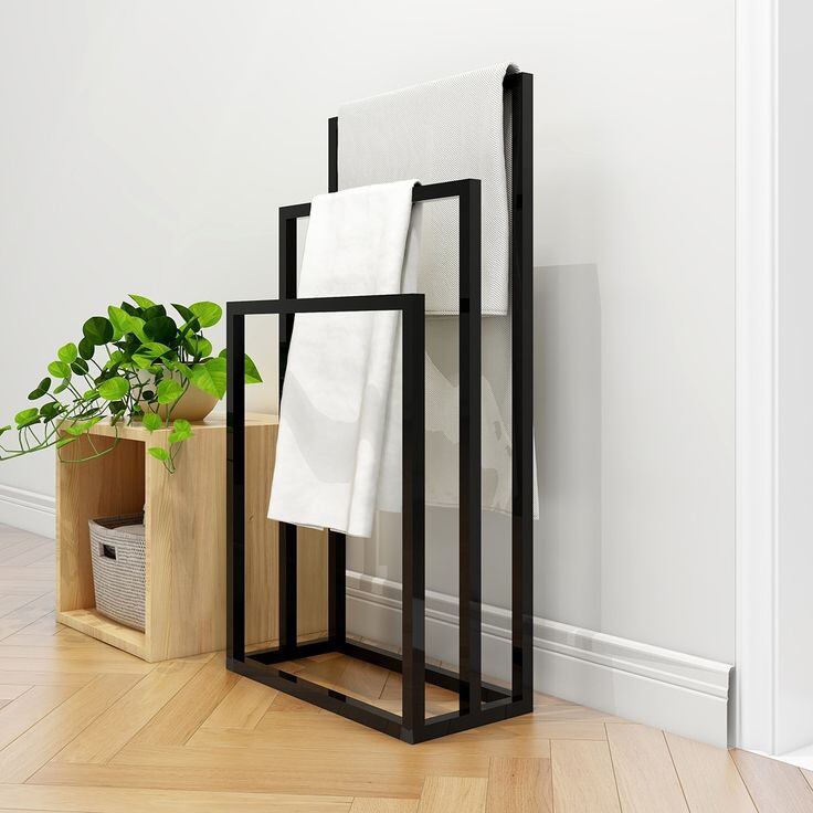 RJP FURNITURE Towel Rack Handuk Besi Minimalis Kamar Mandi dapur-Haken ...