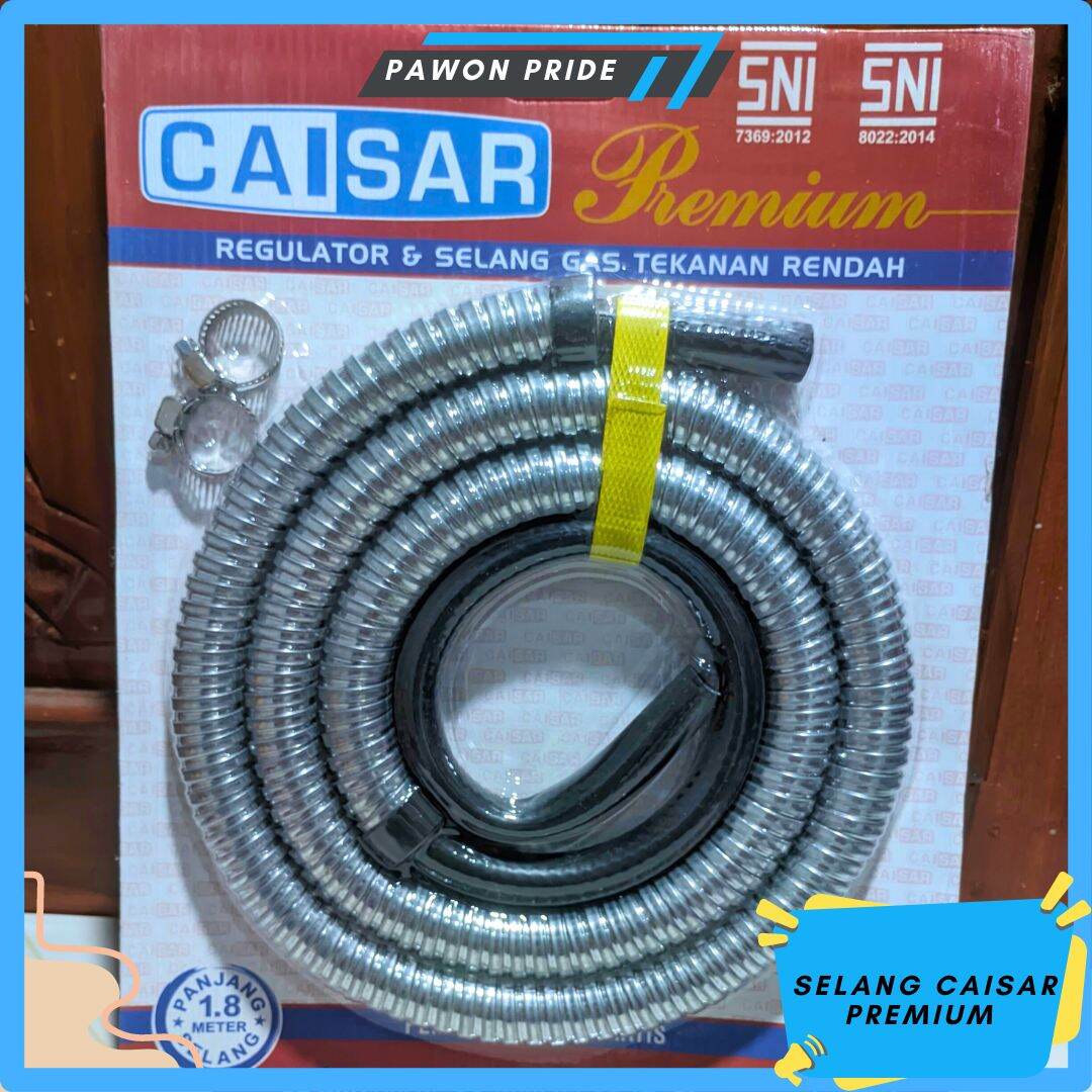 Paket Selang Gas Dan Regulator Portable CAISAR PREMIUM 1.8 Meter SNI kompor ORIGINAL 100% ...