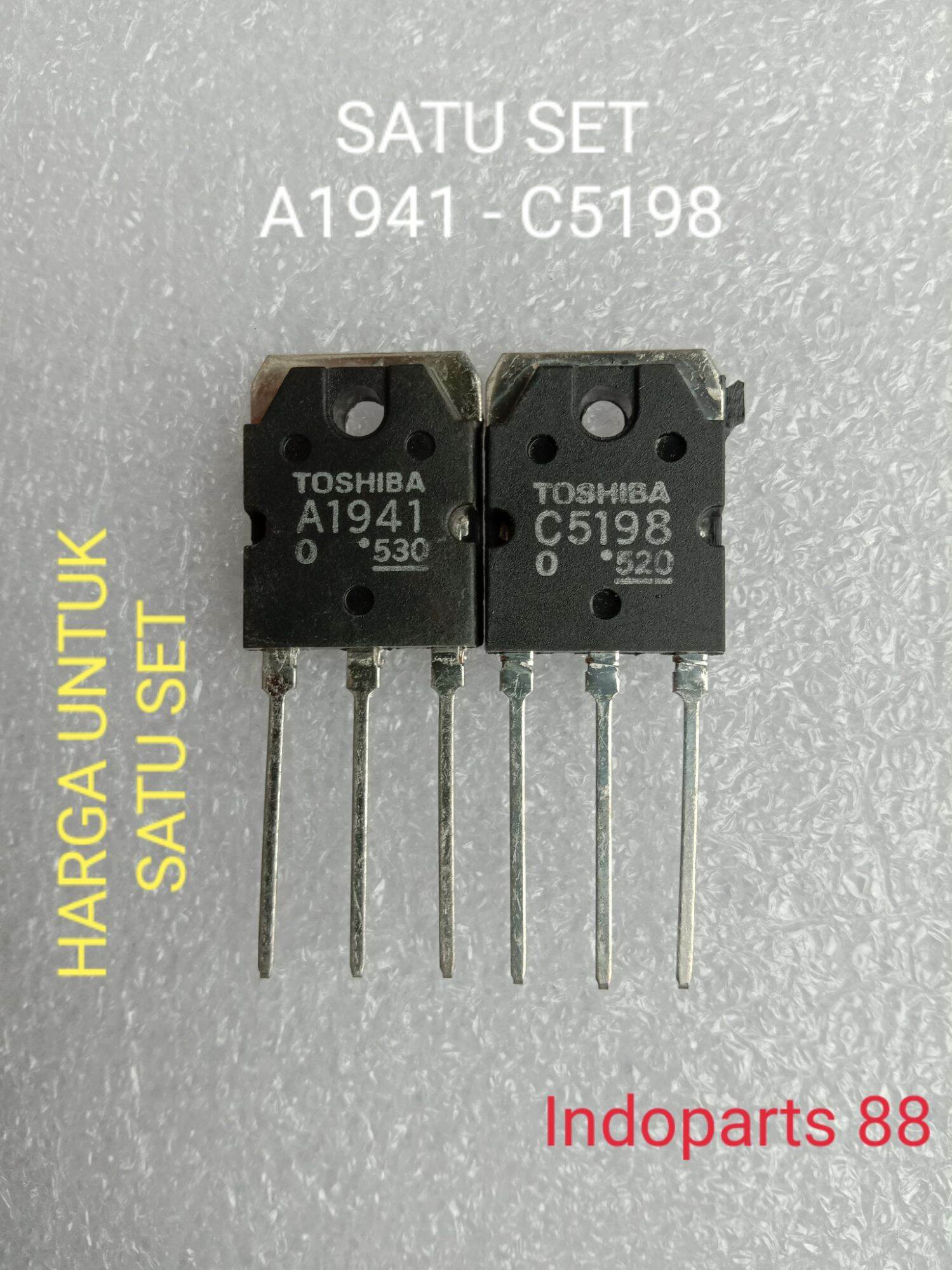 (1 SET ) TRANSISTOR 2SA 1941 A1941-2SC 5198 (SATU SET) A1941 C5198 ...