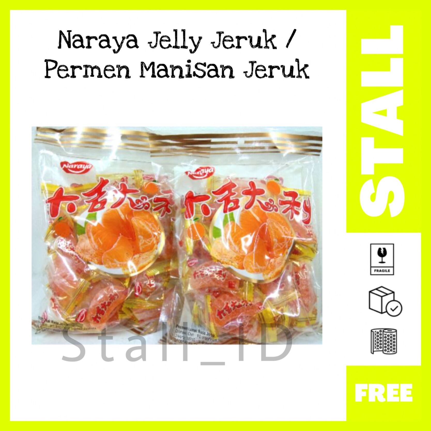 Jelly Jeruk Naraya / Permen Manisan Mandarin Orange Jeli Netto - 500 Gram | Lazada Indonesia