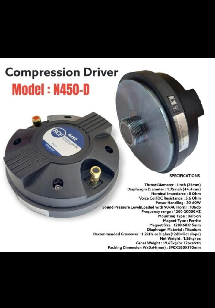 driver tweeter rcf n450 | Lazada Indonesia