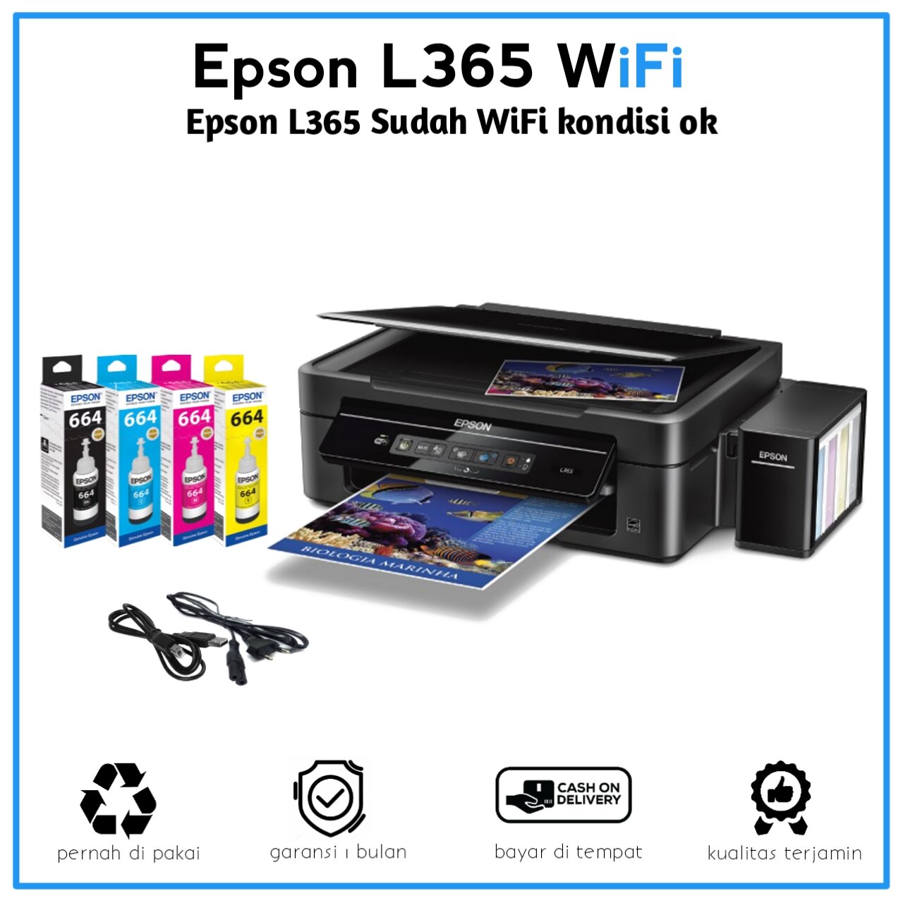 Printer Epson L365 WiFi Print,Scan,Copy | Lazada Indonesia