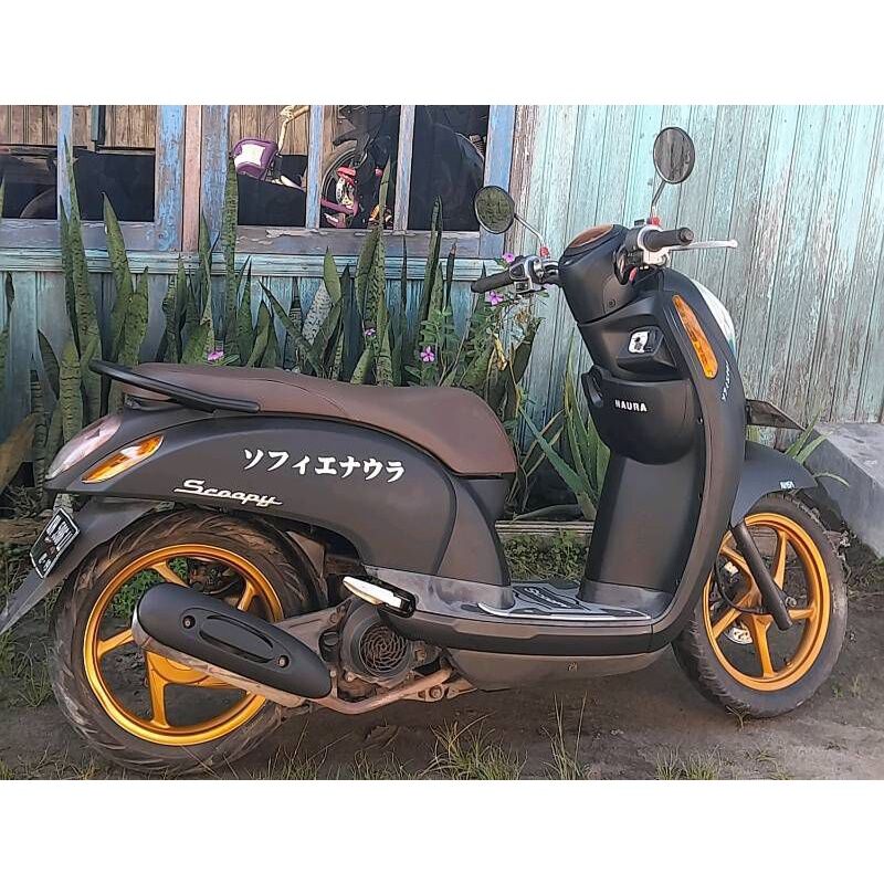 kulit jok scoopy model orijinal standart motor scoopy COKLAT All New ...