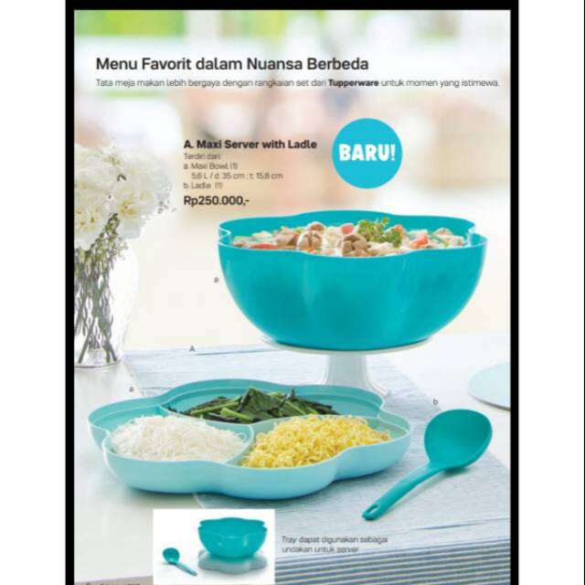 MAXI SERVER WITH LADLE TUPPERWARE UKURAN 5,6 LITER BESAR | Lazada Indonesia