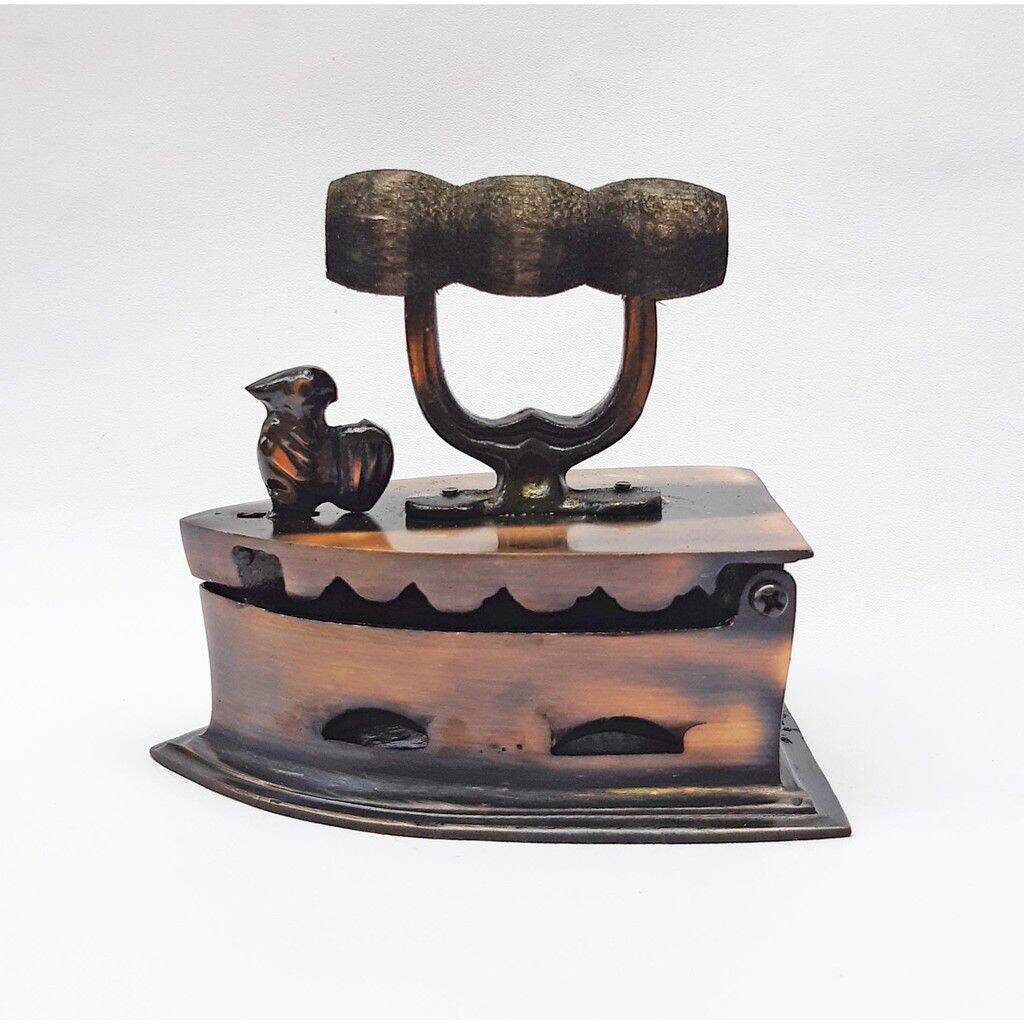 Miniatur Seterika Arang Ayam Jago Kuno S Antik Setrika Kuningan ...