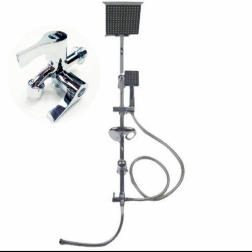 Shower dingin stainless lengkap/shower tiang set/shower mandi column ...