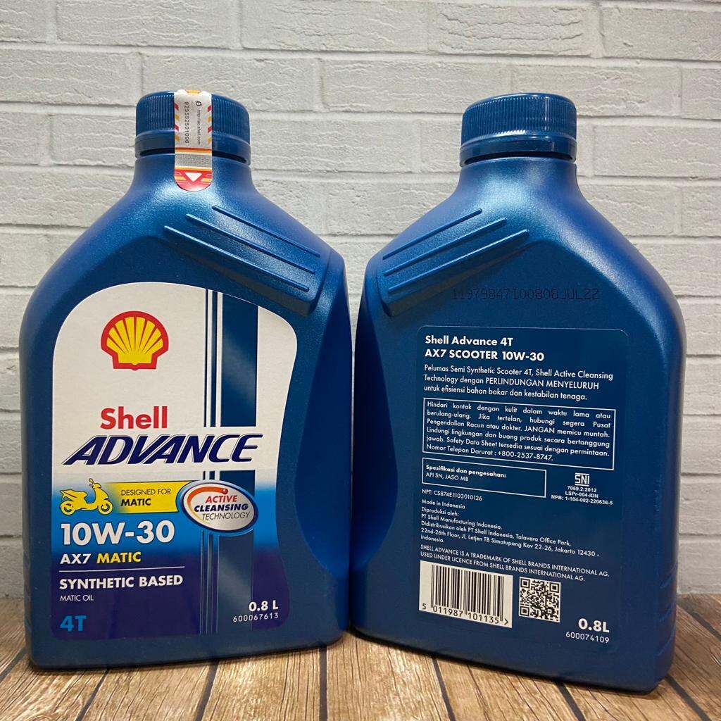 Oli Shell Matic AX7 10w-30 0.8 Liter / Oli motor matic | Lazada Indonesia