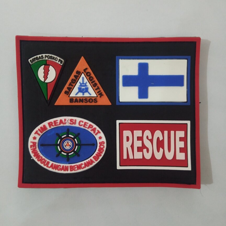 rubber patch atribut perlengkapan tim sar bpbd rescue aksesoris ...