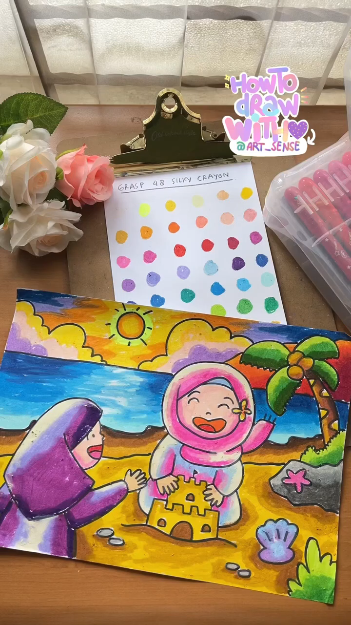 Grasp Crayon Set 48/36 Warna Mata Sedang Silky Crayon Water Soluble ...