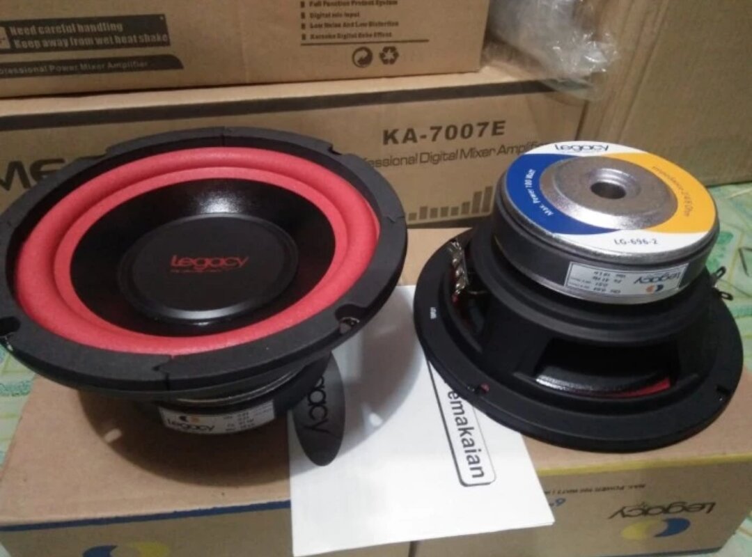 2 BUAH SPEAKER SUBWOOFER 6 INCH DOBLE COIL LEGACY 696 | Lazada Indonesia