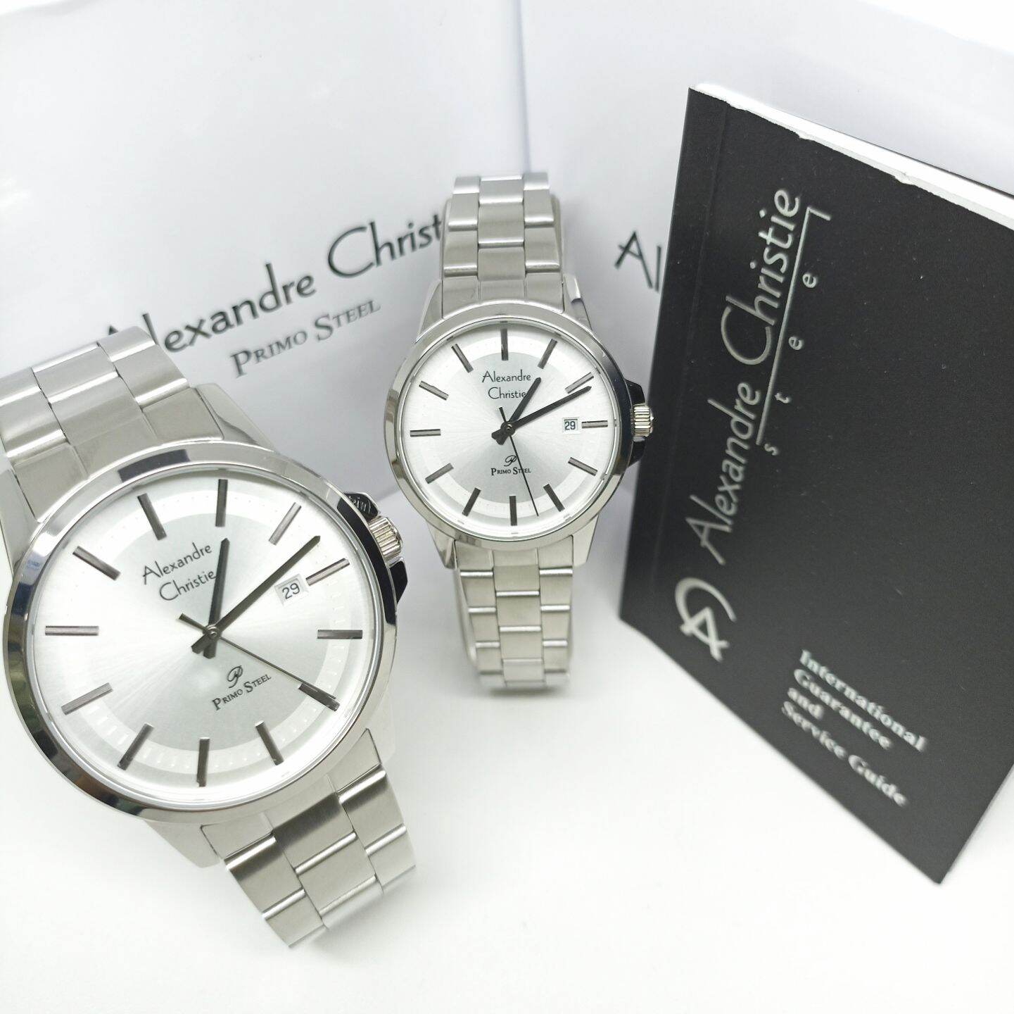 JAM TANGAN BESI COUPLE ALEXANDRE CHRISTIE 1034 ORIGINAL BERGARANSI ...