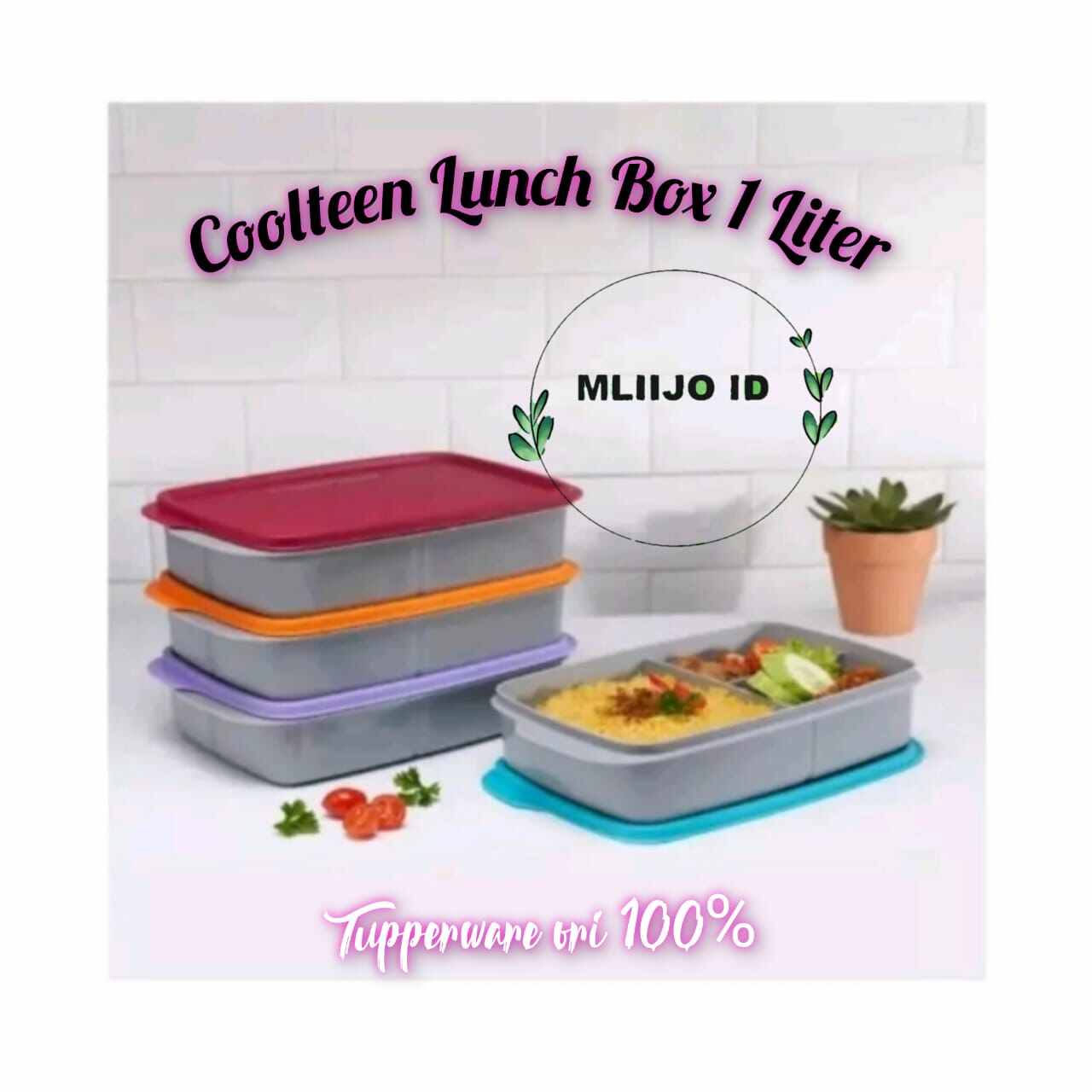 TUPPERWARE !!! Coolteen lunch box kotak bekal ukuran besar 1 liter ...