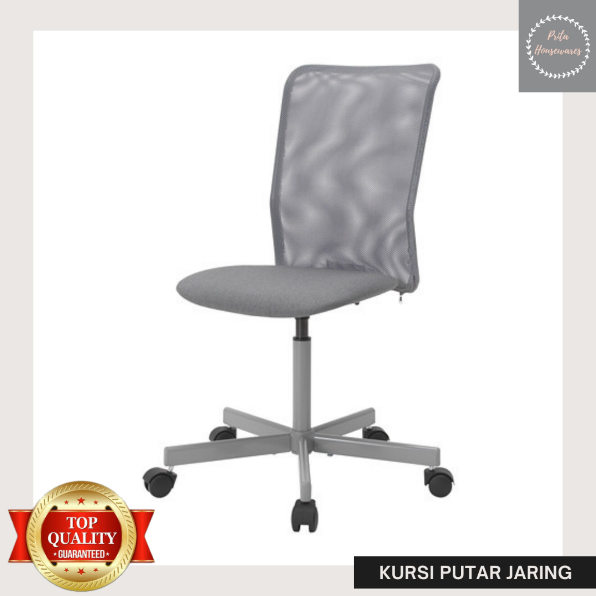Kursi Putar Kantor Jaring TB Abu Abu | Lazada Indonesia