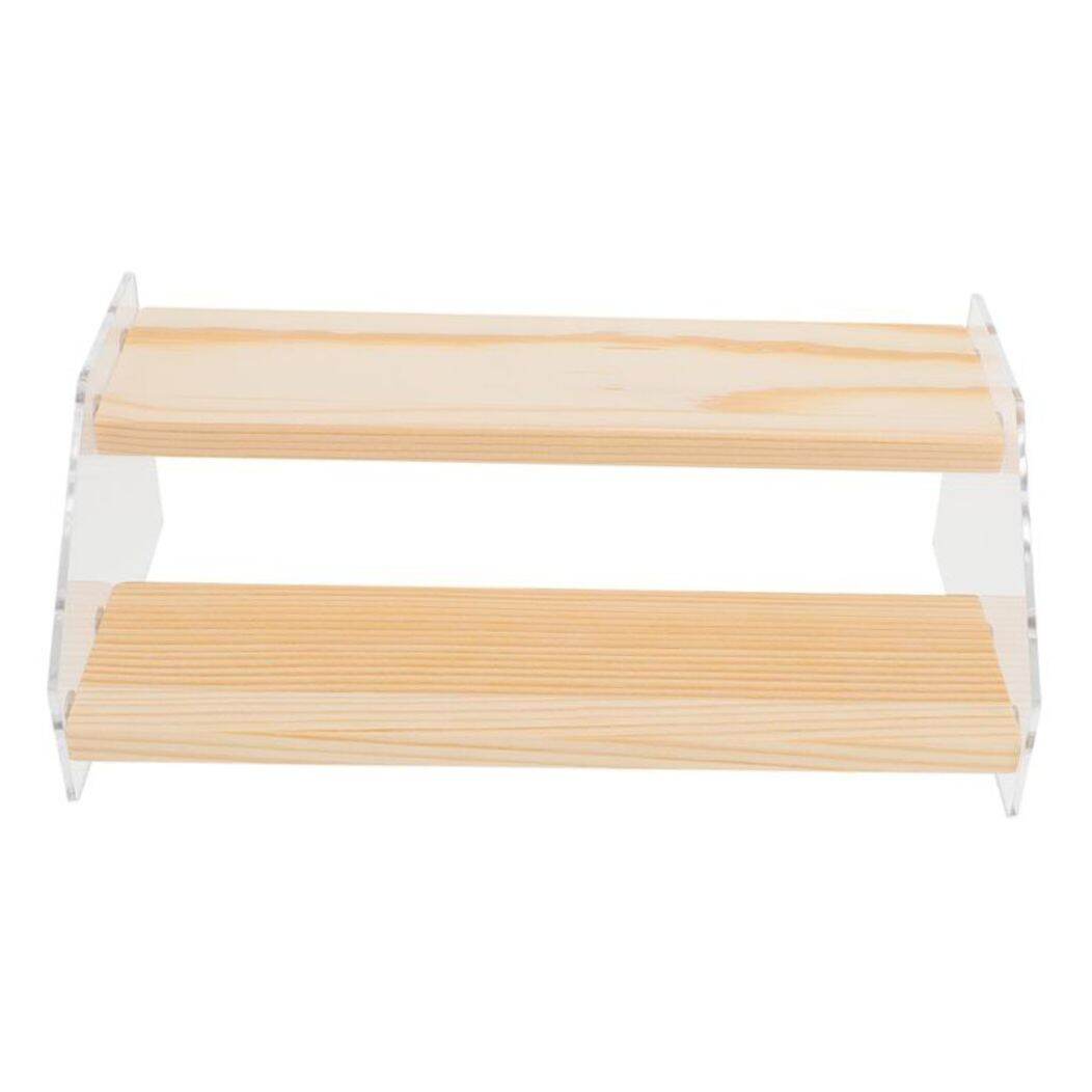 Rak akrilik cosmetik susun/Rak parfum/Rak organizer serbaguna Rak Kayu ...