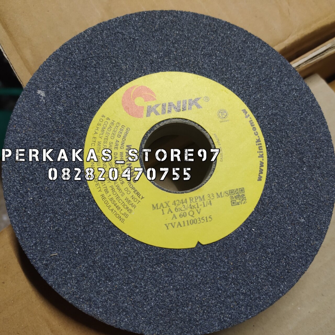 Batu gerinda asah poles 1A 6 × 3/4 × 1-1/4 A 60 QV batu gerinda kinik 6 ...