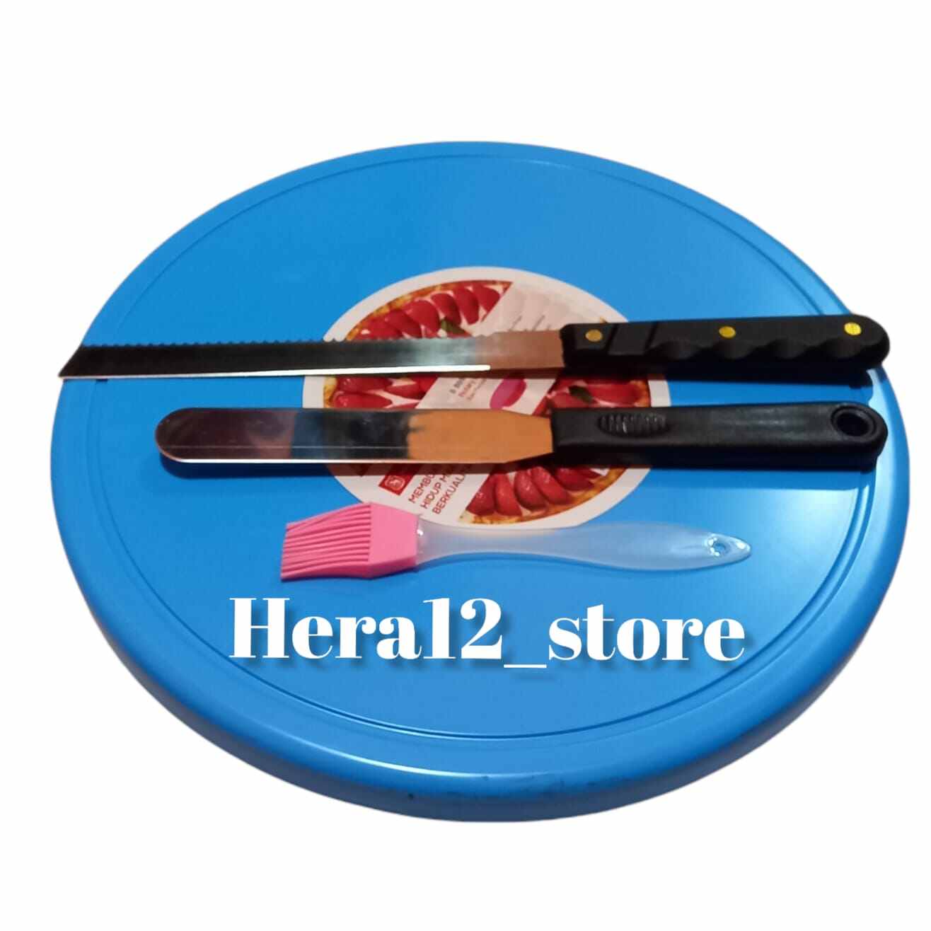 meja putar/meja kue tart ulang tahun set dekorasi kue/alat penghias kue ...