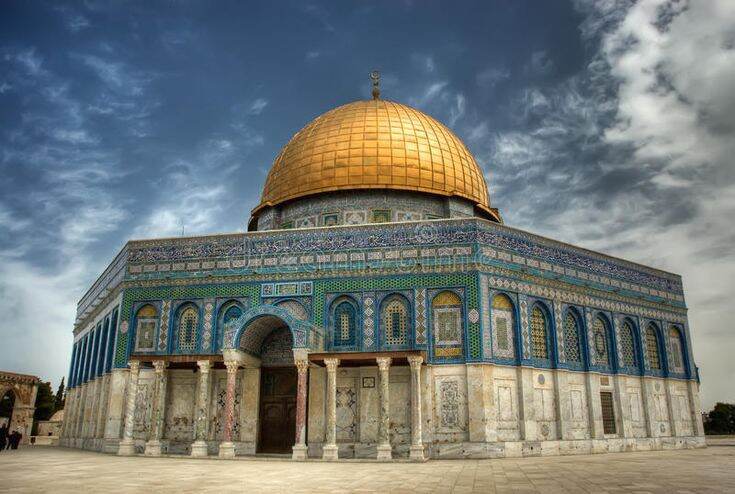 hiasan dinding lukisan cetak masjid Al Aqsa Palestina plus bingkai ...