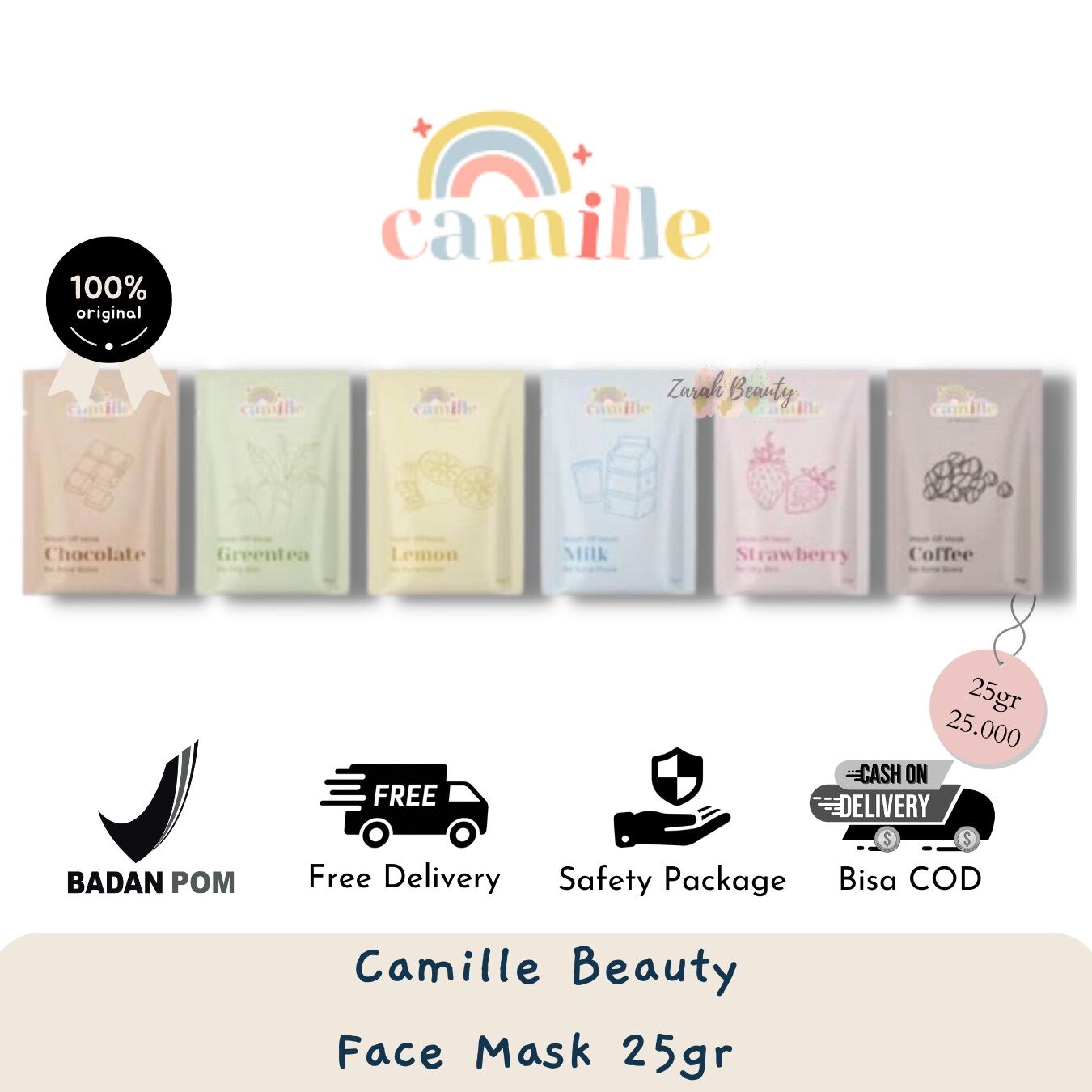 Masker Wajah Camille Beauty - Face Mask Camille Beauty 25gr BPOM | Lazada Indonesia