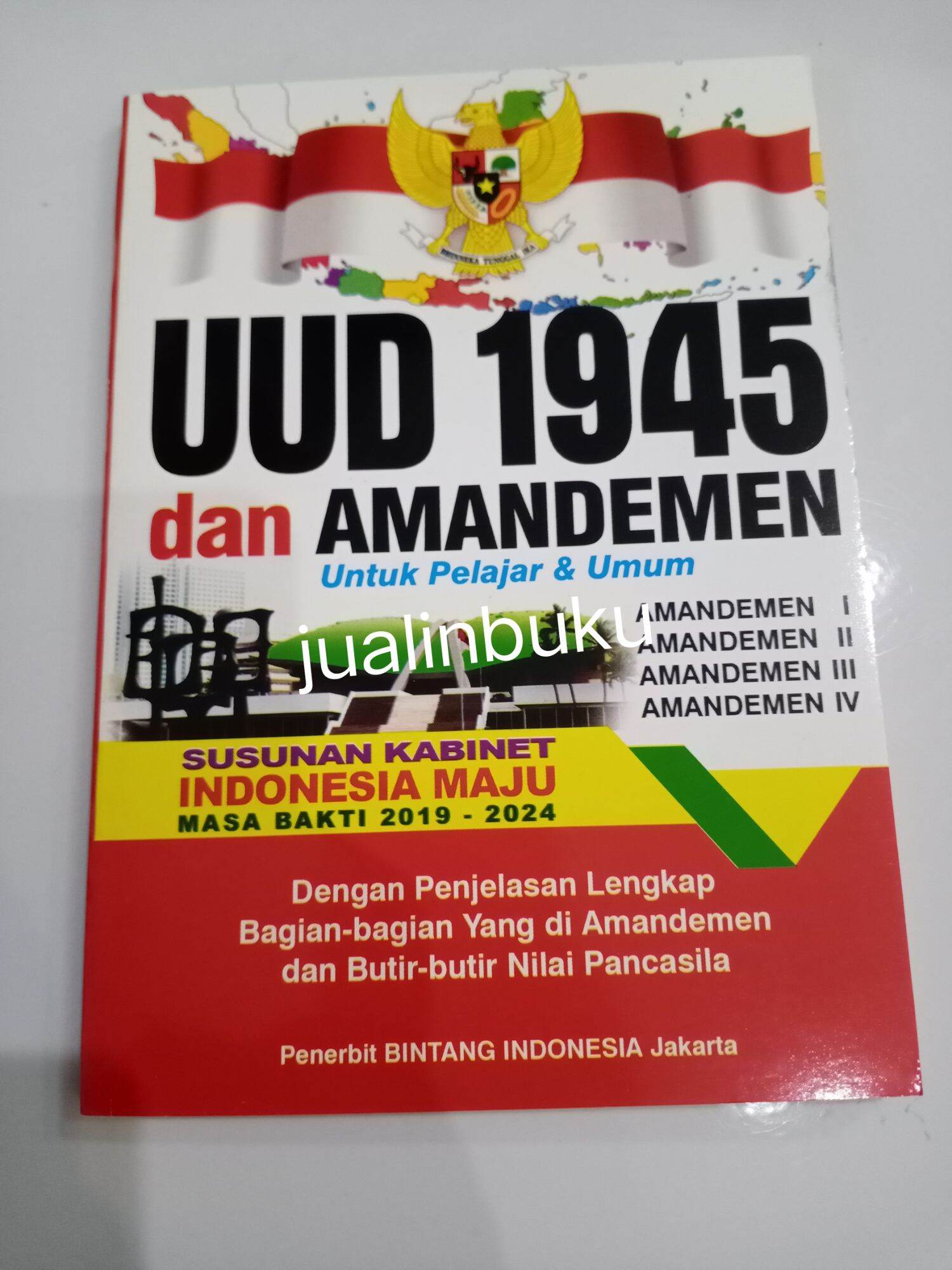 Buku Uud 1945 Dan Amandemen Ukuran A5 Kertas Cd Lazada Indonesia