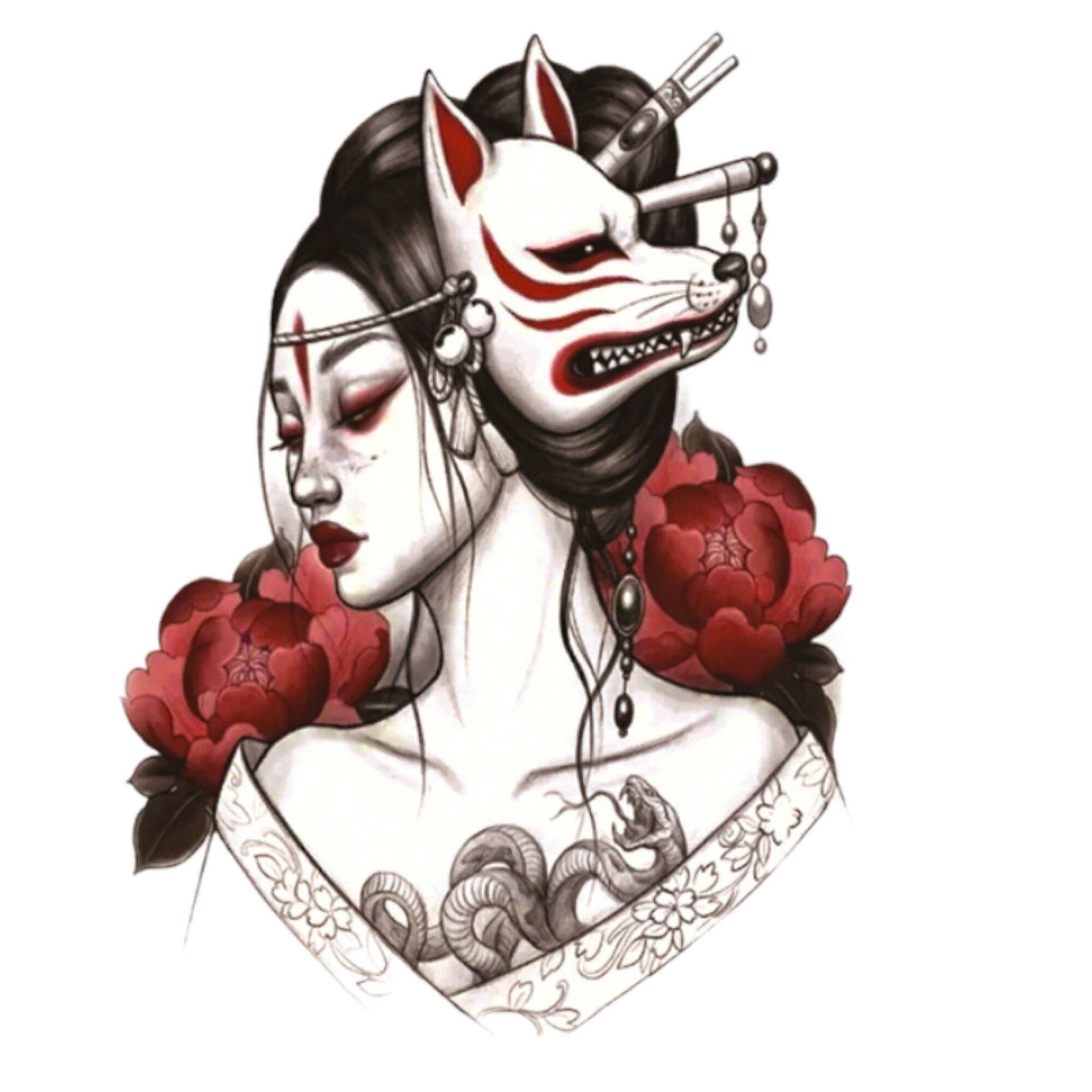 Tato Japanese style Geisha | Lazada Indonesia