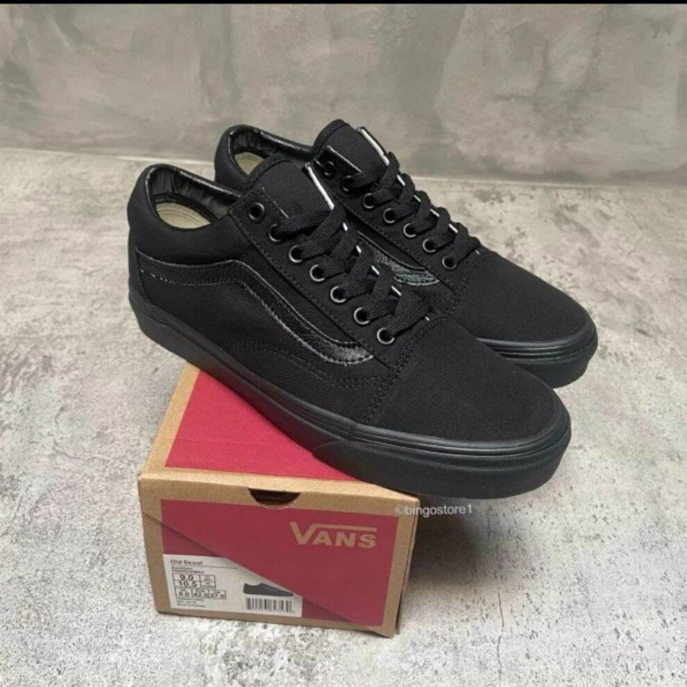 sepatu ukuran 47 46 45 44 Vans oldscool hitam polos | sepatu ukuran 47 ...