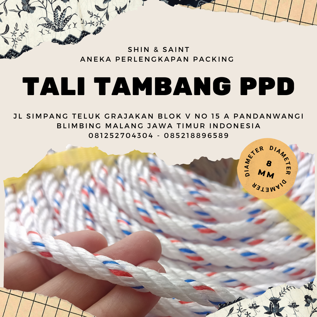 Shin & saint tali tambang PPD 8 mm | Lazada Indonesia