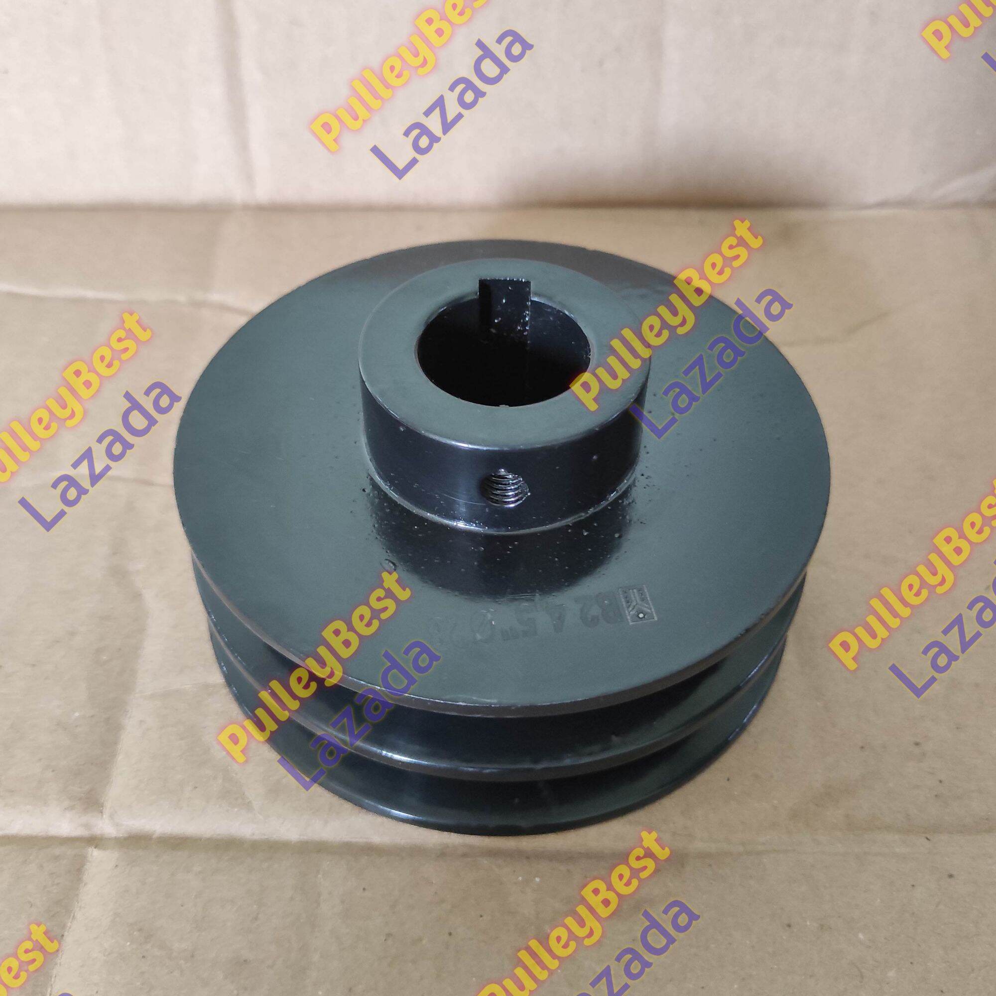Pulley puli besi cor B2 - 4 inch as 18, 19, 20, 22, 28, 30 mm pully ...