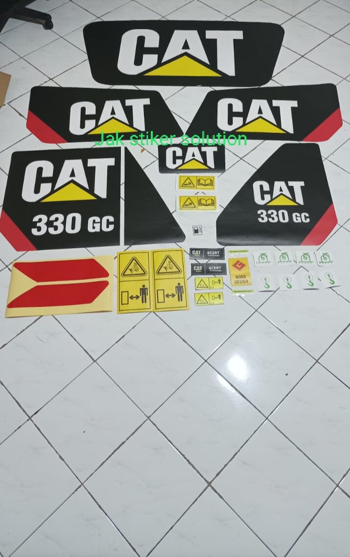 Stiker Cat 330GC Sticker Alat Berat Excavator Caterpillar | Lazada ...