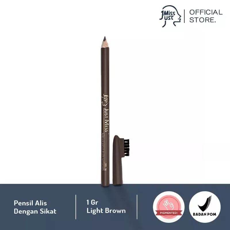 Pensil Alis Just Miss Dengan Sikat 1 g - Eyebrow Pencil Pigmented Kosmetik Perona Alis | Lazada ...