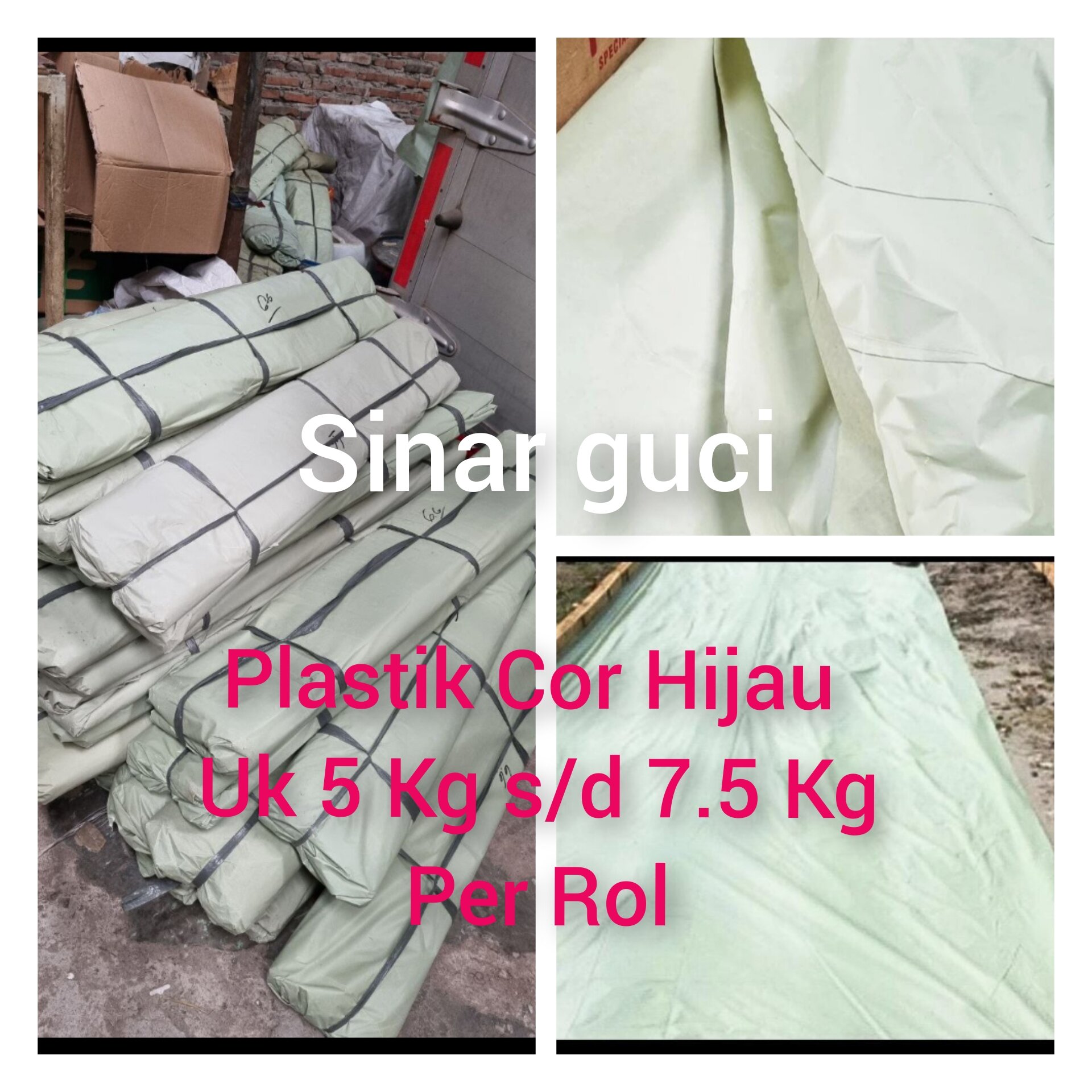 Plastik Cor Hijau 7.5 Kg Plastik Serba Guna Packing Barang Plastik ...