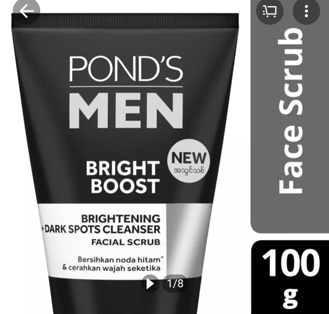Ponds Men Bright Boost Face Scrub 100G | Lazada Indonesia