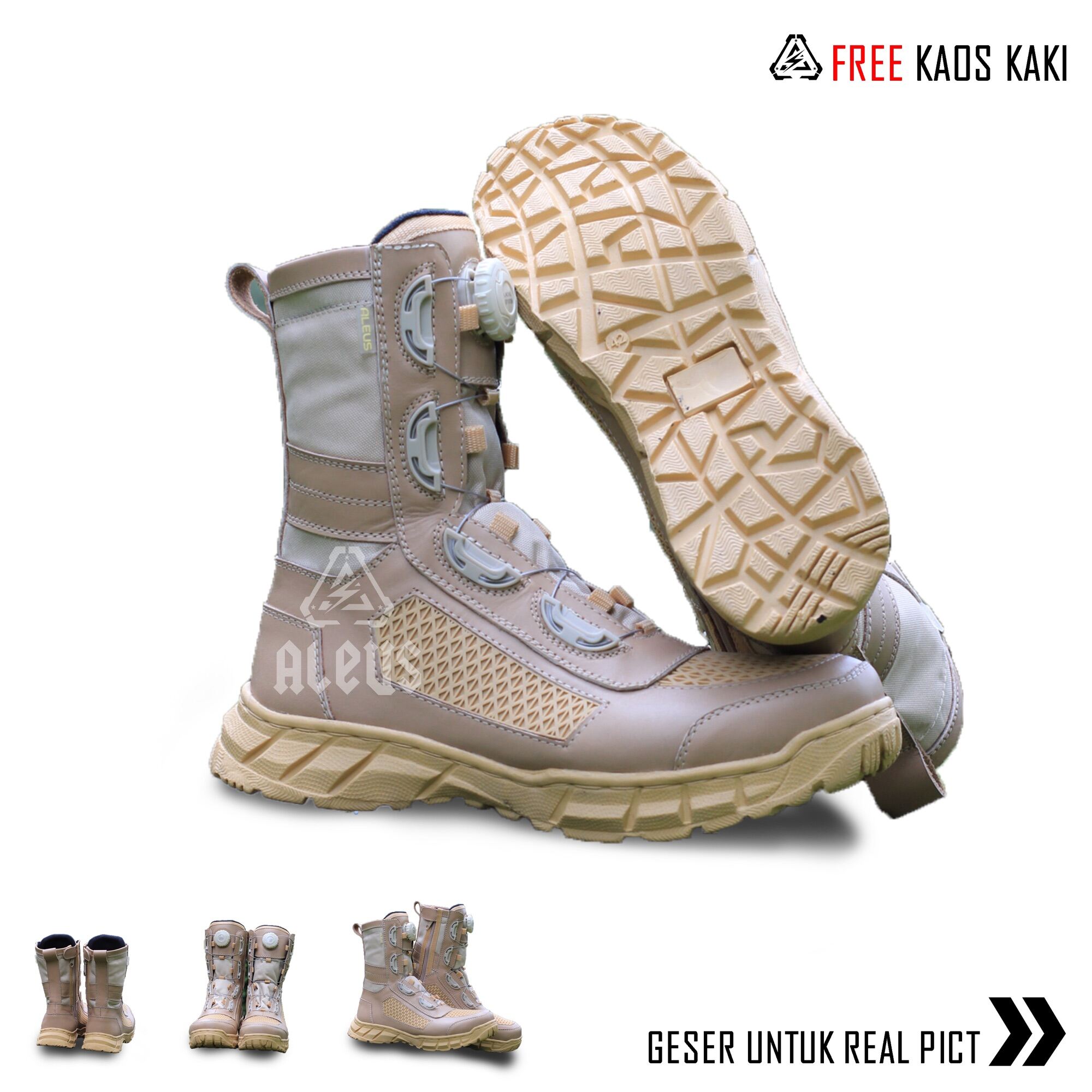 Sepatu pdl gurun SATPOL PP model TAWON tali putar Merek ALEUZ | Lazada ...